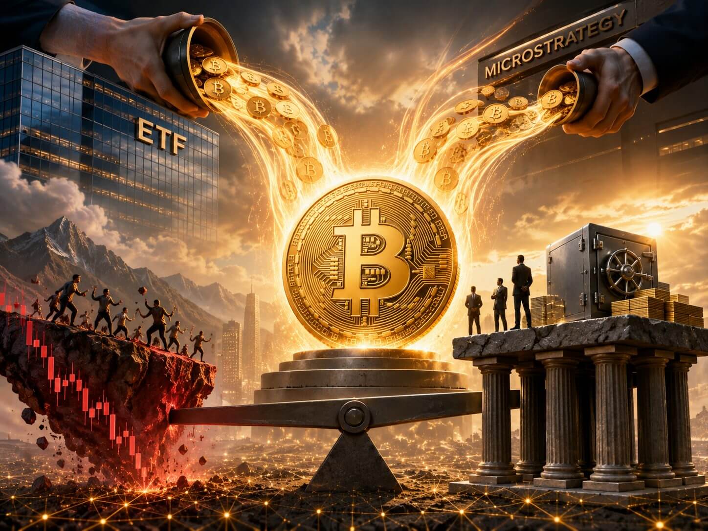 Institutionele instroom kan Bitcoin koers stabieler maken